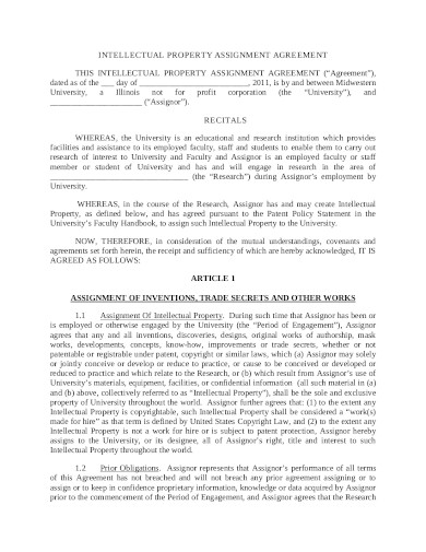 17+ Intellectual Property Agreement Templates - PDF, DOC