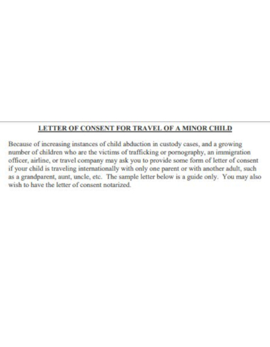 FREE 10+ Travel Consent Letter Templates in PDF