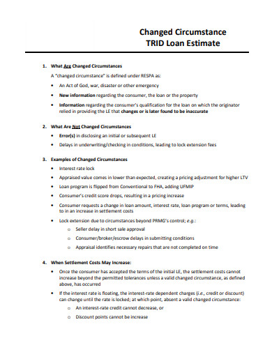 14+ Loan Estimate Templates - PDF