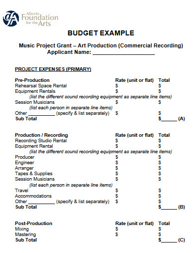 11+ Production Budget Templates - Google Docs, Google Sheets, PDF ...