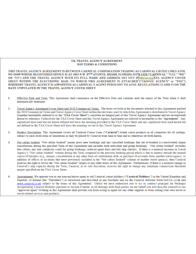 12+ Travel Agency Agreement Templates - PDF