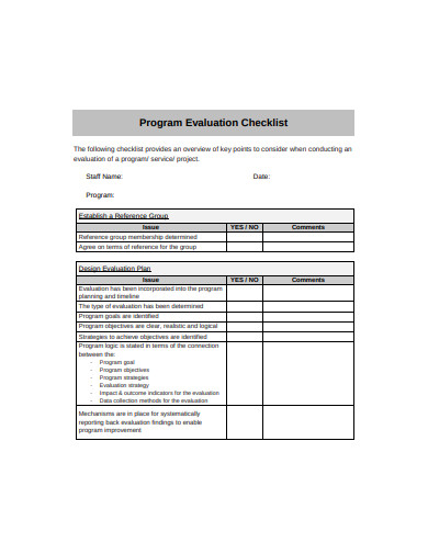 23+ Evaluation Checklist Templates - Google Docs, Word, Pages, PDF