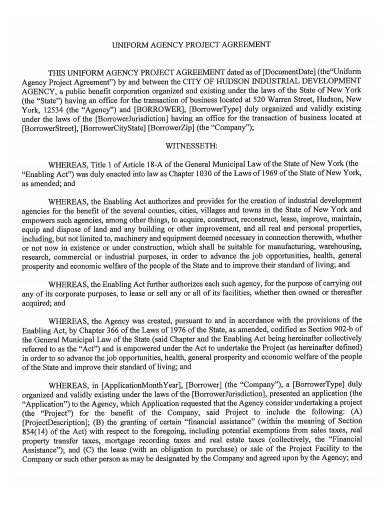 17+ Project Agreement Templates in PDF | XLS