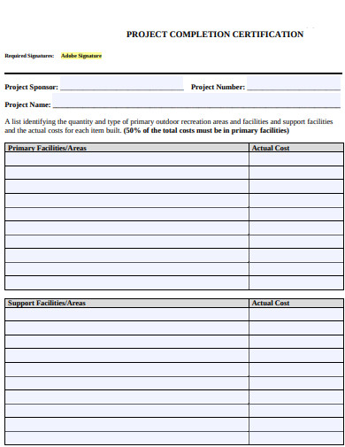 15+ Project Completion Certificate Templates - AI, InDesign, Word ...