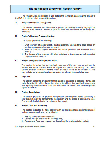 14 Project Evaluation Report Templates PDF