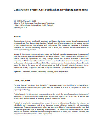 13+ Project Feedback Templates - PDF