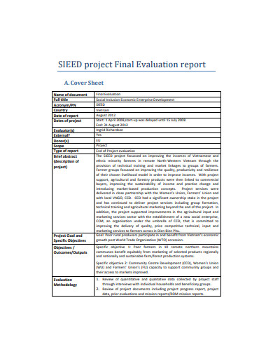 14 Project Evaluation Report Templates PDF