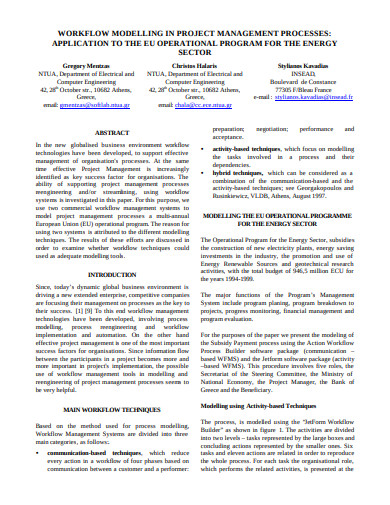 8+ Project Workflow Templates in PDF