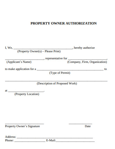 Free 19+ Property Authorization Letter Templates in PDF | DOC