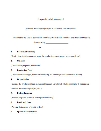 15+ Production Proposal Templates - PDF