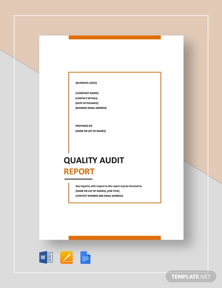 17+ Sample Quality Report Templates in Word, PDF, Apple Pages