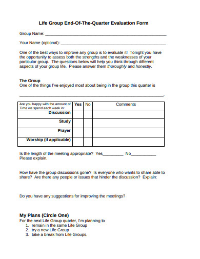 12+ Quarterly Evaluation Templates - PDF