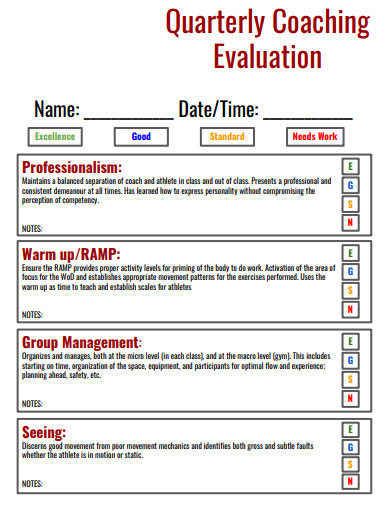 12+ Quarterly Evaluation Templates - PDF