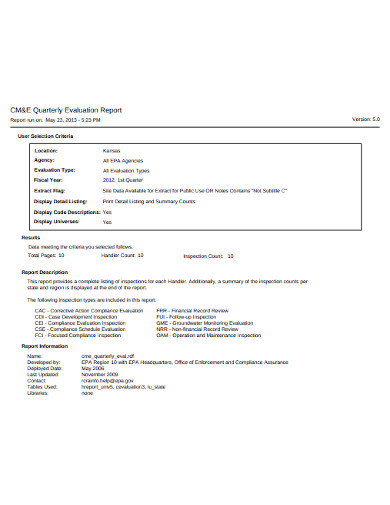 12+ Quarterly Evaluation Templates - PDF