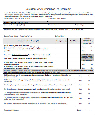 12+ Quarterly Evaluation Templates - PDF