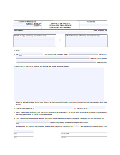 12+ FREE Real Estate Certificate Templates in PDF, Word
