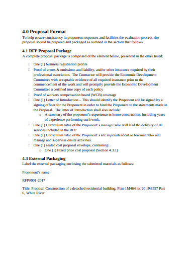 8+ FREE Residential Construction Proposal Templates in PDF