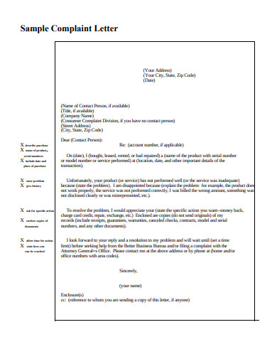 5+ Restaurant Complaint Letter Templates in Google Docs | Word | Pages ...