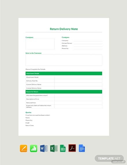 21+ Delivery Note Templates - MS Excel, MS Word, Numbers, Pages ...