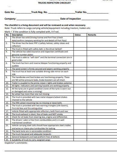 FREE 6+ Company Vehicle Checklist Templates in PDF