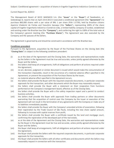 15+ Conditional Agreement Templates - Google Docs, Word, Pages, PDF