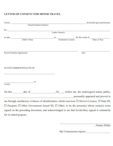 FREE 10 Travel Consent Letter Templates In PDF