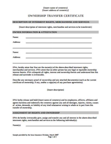 13+ Ownership Transfer Letter Templates - Sample, Example, Format