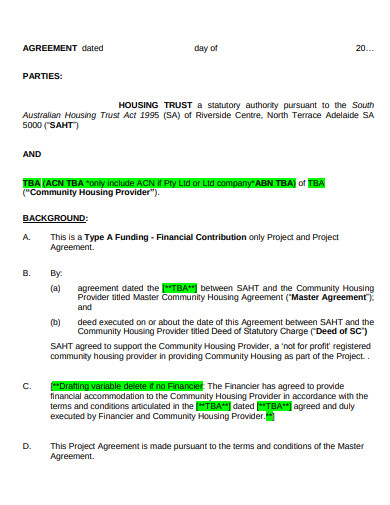 17+ Project Agreement Templates in PDF | XLS