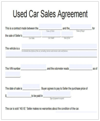 Vehicle Agreement Templates - Google Docs, MS Word, Pages, PDF