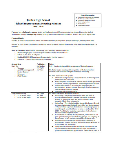 12+ School Meeting Minutes Templates - Google Docs, Word, Pages, PDF