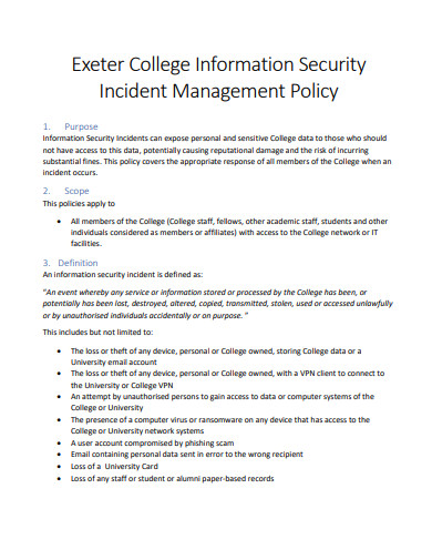 13 Incident Management Policy Templates PDF