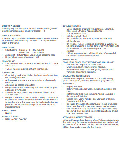 16+ College Profile Templates in PDF | XLS