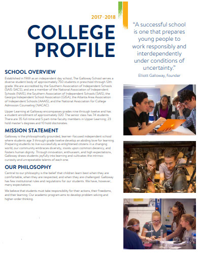16+ College Profile Templates in PDF | XLS