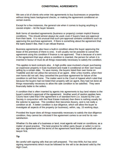 15+ Conditional Agreement Templates - Google Docs, Word, Pages, PDF