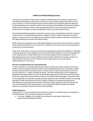 17+ Meeting Contract Templates - PDF