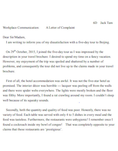 13+ Free Travel Complaint Letter Templates - Word, PDF