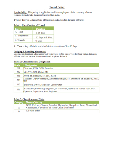 10+ Corporate Travel Policy Templates - DOC, PDF