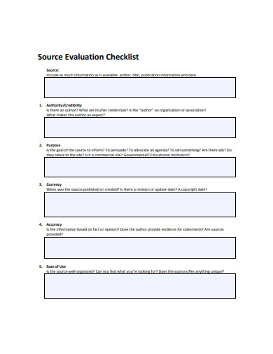 23+ Evaluation Checklist Templates - Google Docs, Word, Pages, PDF