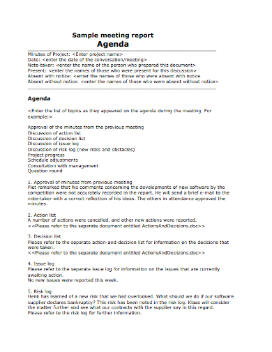 21+ Meeting Report Templates in Google Docs | Word | Pages | PDF