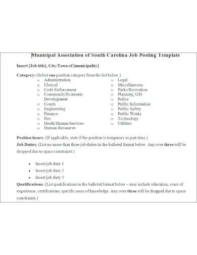 16+ Job Posting Templates - PDF, Word