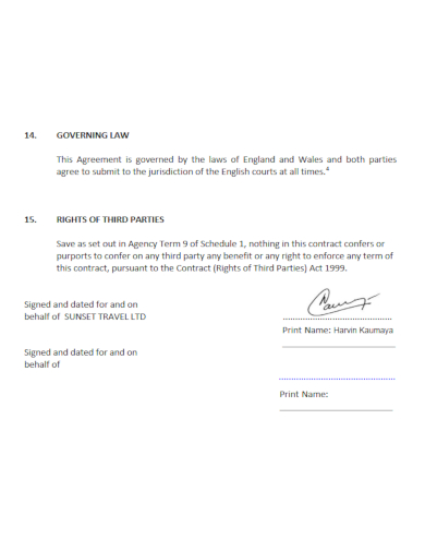 12+ Travel Agency Agreement Templates - PDF