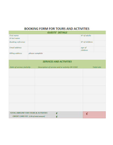 10+ Travel Agency Form Template - PDF