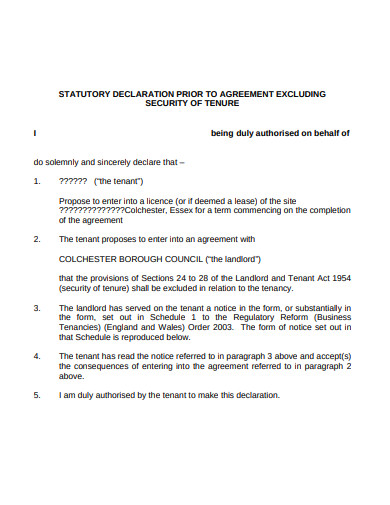 16+ Declaration Agreement Templates - PDF