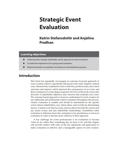 18 Event Evaluation Templates PDF