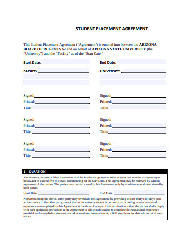 8+ Placement Agreement Templates - Google Docs, Word, Pages, PDF