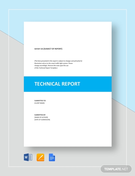 5+ Technical Report Templates - Sample, Example, Format