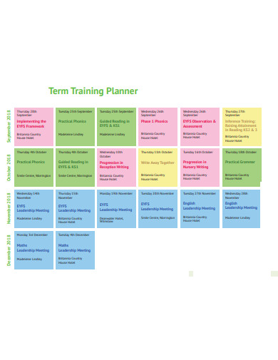 11+ Training Planner Templates - PDF