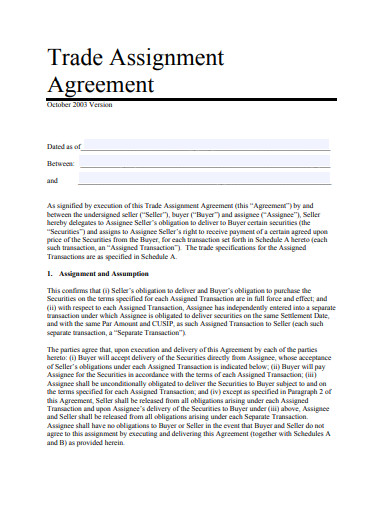 15+ Assignment Agreement Templates - PDF