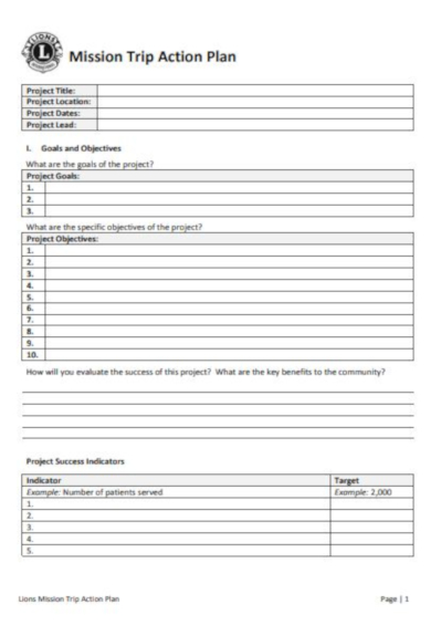10+ Travel Action Plan Templates - PDF, DOCX