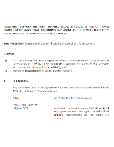 12+ Travel Agency Agreement Templates - PDF